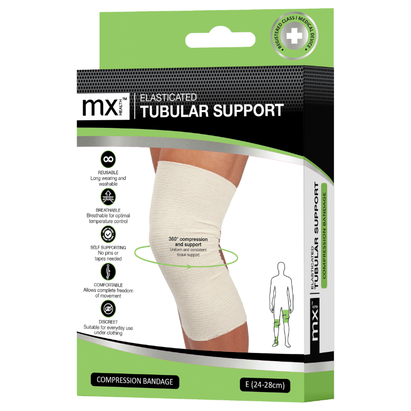 mx Health Elastische Tubulaire Bandage | 360° Compressie - E 1 meter 24 ...